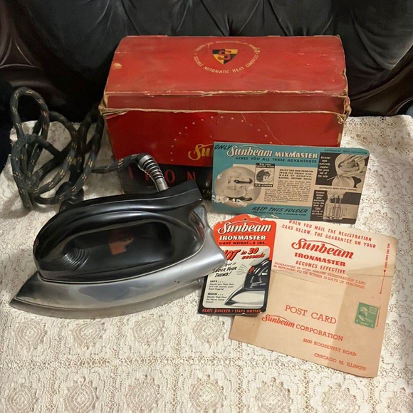 Sunbeam | Accents | Vintage Sunbeam Ironmaster Iron With Box Catalog ...